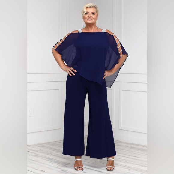 MSK | Pants & Jumpsuits | Msk Womens Chiffon Overlay Jumpsuit With ...